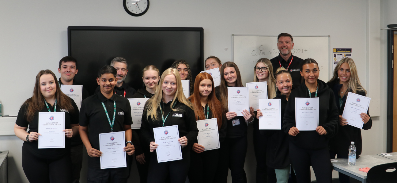 Public Services students support Greater Manchester Police - Bury College