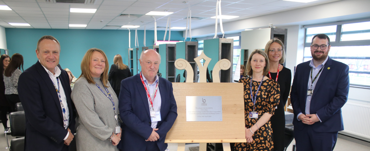 Bury College officially launches Hair and Beauty Centre with Plaque ...