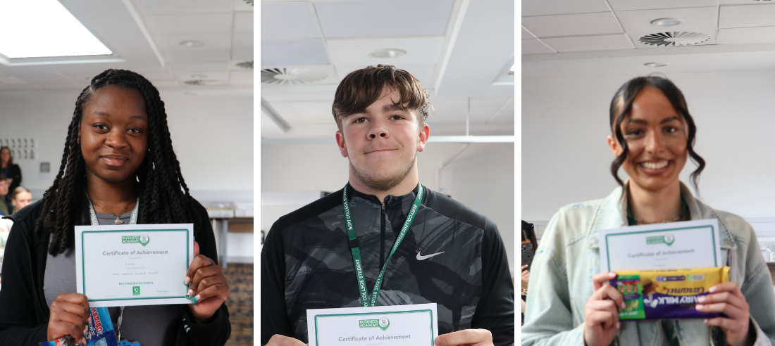 Entrepreneurs of the future celebrate progression in the Bury College ...
